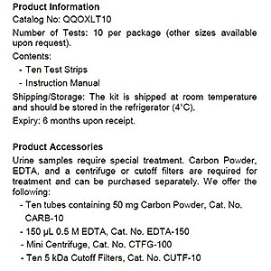 QuantiQuik Oxalate Quick Test Strips (10 Strips)