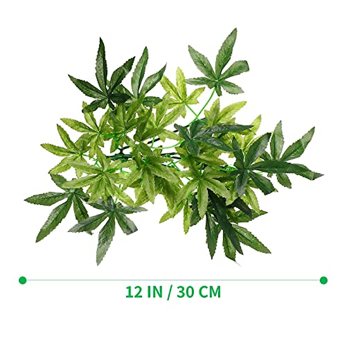 balacoo Aquarium Reptile Plants Artificial Plastic Leaves Hanging Silk Terrarium Plant with Suction Cups,Simulation Landscape Decorations for Bearded Dragons,Lizards,Geckos,Snake