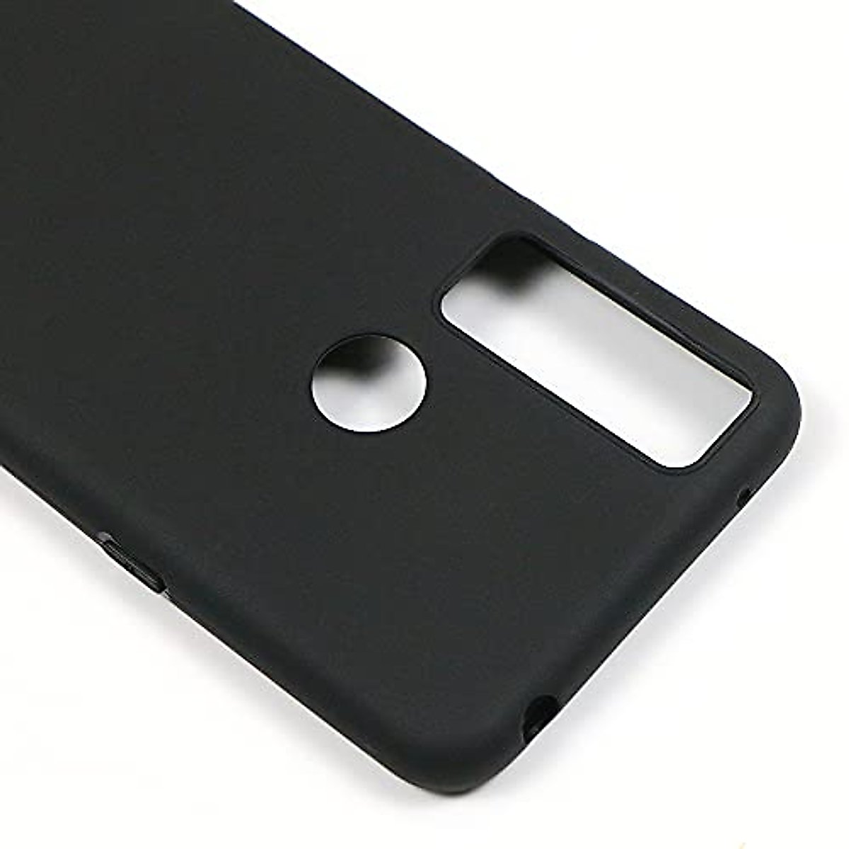 Ranyi for TCL 30 XL (T701DL) Case, TCL 30XL Phone Case, Black Slim Flexible Silicone TPU Case with Reinforced Corners Shock Absorbing Resilient Rubber Protective Case for TracFone TCL 30 XL (T701DL)