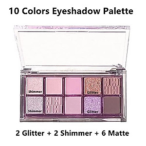 Go Ho 10 Colors Eyeshadow Palette,Matte&Glitter Eyeshadow Makeup,High Pigmented Shades,Naturing-Looking, High Pigment Waterproof Cool Eye Eyeshadow Palette,14 Midsummer Dream