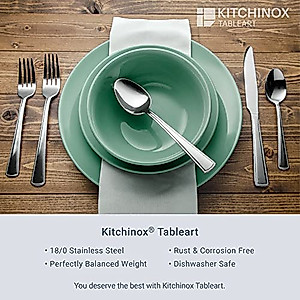 Kitchinox Kithinox Flatware Set, Service for 4/20 Piece, Parker, 20 Count