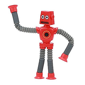 AMONIDA Robot Puzzle Toy with Stretch Tube, Telescopic Suction Cup Robot Toy Flexible for Home
