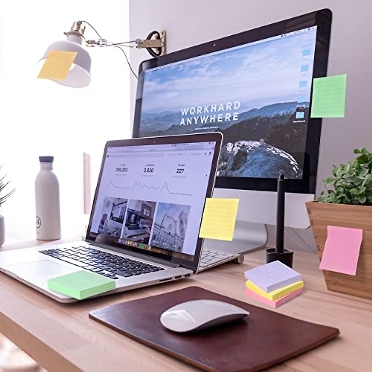 Pop Up Sticky Notes Pad, 3 in x 3 in Candy Color Easy Post Notes 6 Pad 100 Sheet/pad 600 Sheet Total, Individual Package