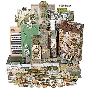 JOYCHOIC Vintage Junk Journal Supplies Aesthetic Journaling Kit, Scrapbook Papers Stickers Large Collection for Bullet Scrapbooking Materials, Planner DIY Arts Craft Collage, Adults