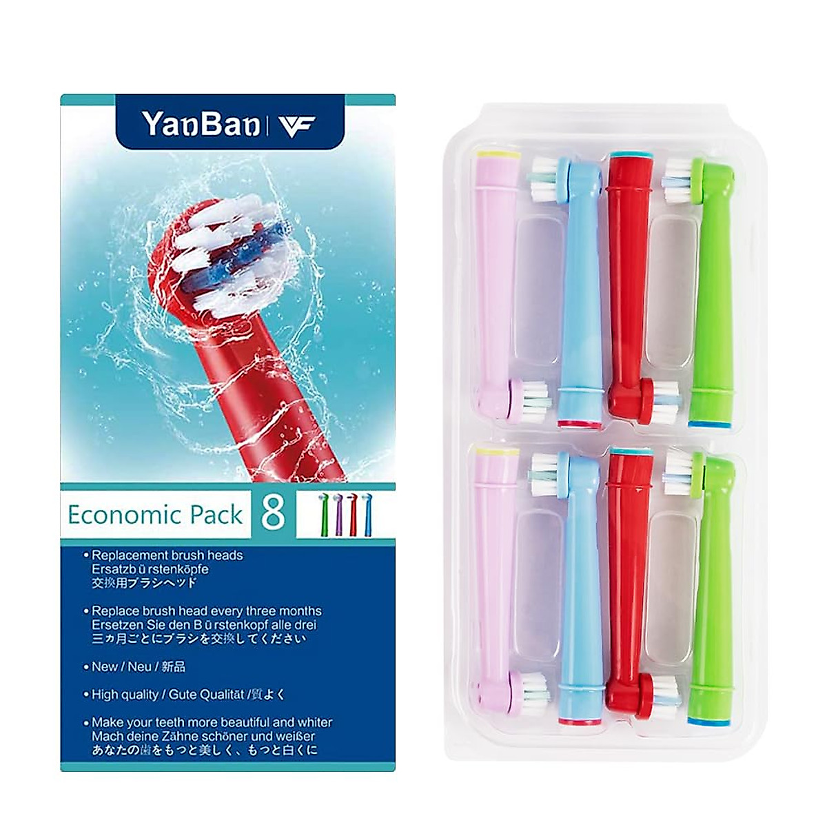 VINFANY 8PCS Kids Electric Toothbrush Heads for Oral B, Replacement Brush Heads for Kids Brush Heads Compatible with Professional Care, Advanced Power