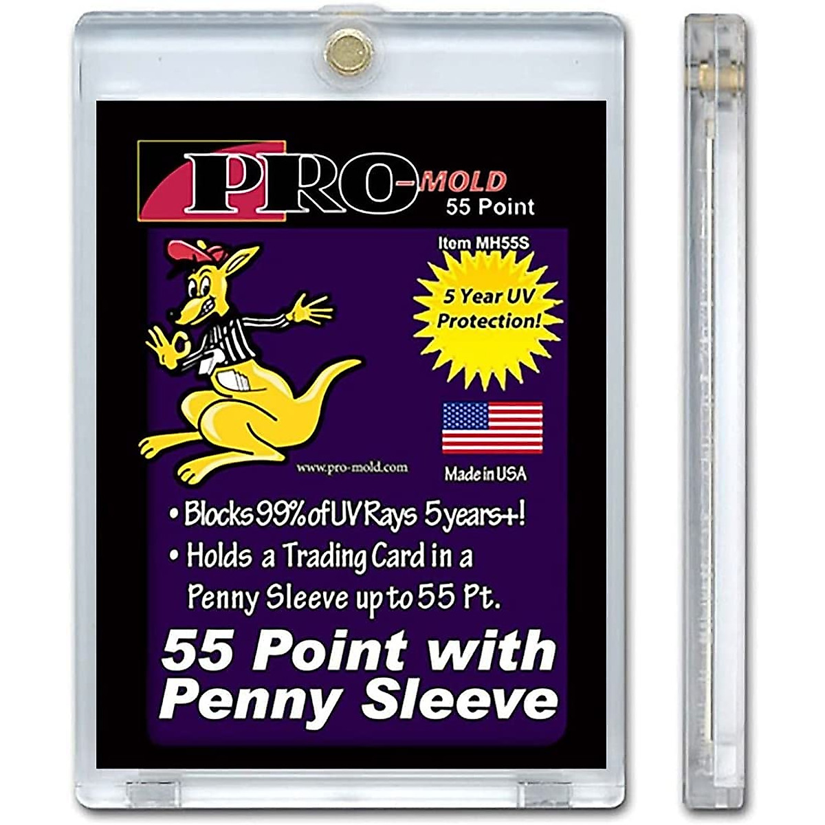 5-Count Pro-Mold 55pt. Magnetic ONE-Touch Card Holders Holds Sleeved Card MH55S