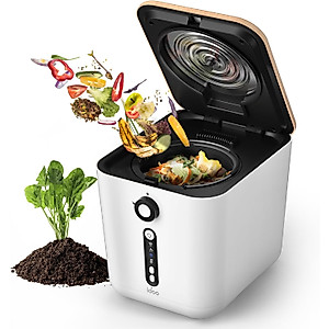 iDOO Smart Kitchen Composter, Electric Food Compost Bin, Indoor Countertop Food Cycler, Home Automated Composting Machine, Odorless and Compact Mixer Grinder, 3L Capacity Turn Waste to Compost