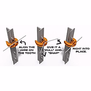 Lock Jawz T-360 Electric Fence T-Post Insulator - Orange (Bulk Qty: 100)