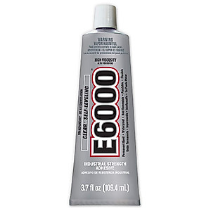 E6000 High Viscosity Adhesive, 3.7 Fluid Ounces, 1 Pack, Clear, 3 Fl OZ