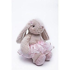 DILLY DUDU Ballerina/Ballet Bunny Plush Toy Stuffed Animal Rabbit Doll 10-inch(Pink)