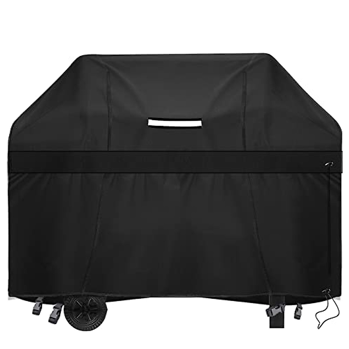 Grill Cover, BBQ Cover 58 inch, Waterproof BBQ Grill Cover,UV Resistant Barbecue Gas Grill Cover,Durable, Rip Resistant, Barbecue Grill Covers for Grills of Weber Char-Broil,Brinkmann (Black)