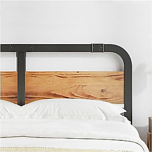 Nordicbed 40 Inch High Wood Headboard King, Farmhouse Headboard King Only, Rustic Headboard, Metal Slats, Easy Assembly