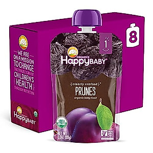 Happy Baby Organics Clearly Crafted Stage 1 Baby Food 1 Prunes 3.5 Ounce (Pack of 8)