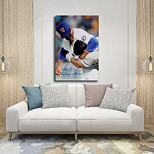 suffcind Nolan Ryan Poster Baseball Portrait Art Canvas Poster 13 Canvas Poster Wall Art Decor Print Picture Paintings for Living Room Bedroom Decoration Frame: Frame:08x12inch(20x30cm)