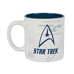 Star Trek The Original Series Property Of The USS Enterprise 16 Oz White Coffee Mug