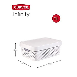 Curver Infinity Dots - White - 2 x 45 Litre and 2 x 11 Litre