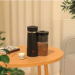 KINGTOO Iced Tea maker with Pitcher, 2qt Ice Tea Coffee machine for Sweet Tea and Ground Coffee, Black