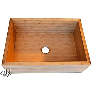 ALFI brand AB3321 33-Inch Double Bowl Bamboo Kitchen Farm Sink