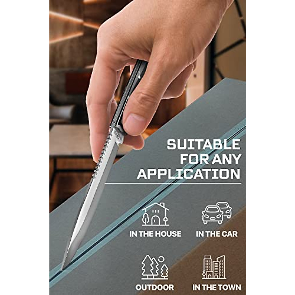 Pocket Knife for Men - Folding Knife - EDC Fold Knives - Sharp Blade Knifes - Best Pocket Knife for Urban Work Hobby Unboxing - Stocking Stuffers for Men - Gift for Men and Women 806