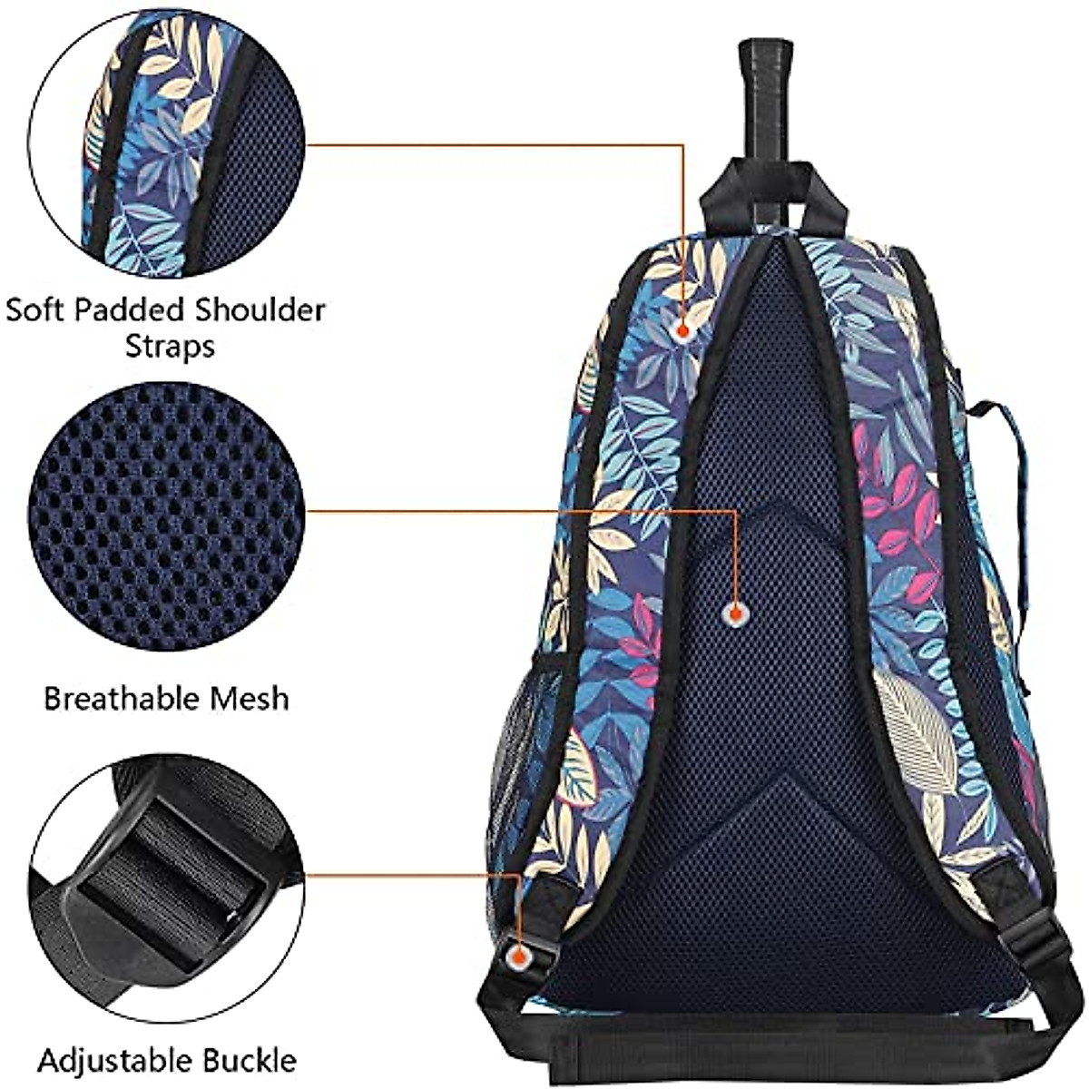 Tennis Bag Tennis Backpack - Tennis Bags for Women and Men to Hold 1 or 2 Tennis Rackets/Racquets, Multifunctional Sports Bag