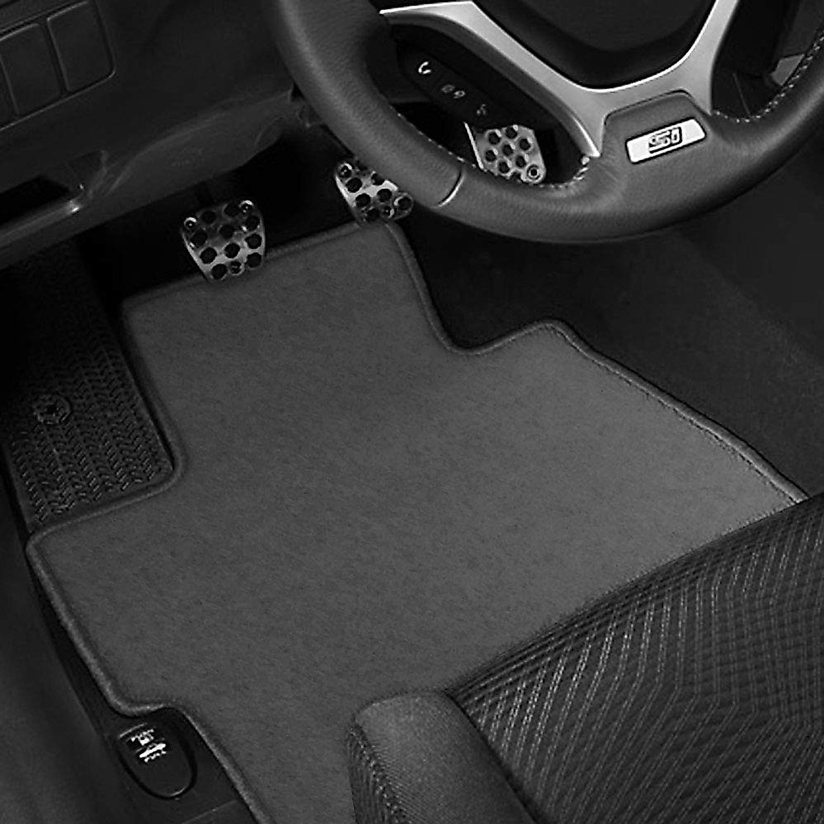 Floor Mats Compatible with 2006-2011 Honda Civic, Gray/Grey Nylon Carpet Front & Rear 3PC Full Set, by IKON MOTORSPORTS, 2007 2008 2009 2010