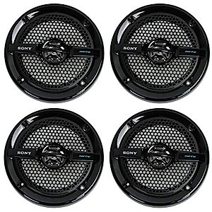 Sony 4 XS-MP1611b 6.5" 280 Watt Dual Cone Marine Speakers Stereo Black XSMP1611