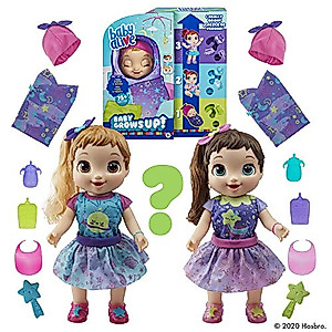 Baby Alive Baby Grows Up (Dreamy) - Shining Skylar or Star Dreamer, Growing and Talking Baby Doll, Toy with 1 Surprise Doll and 8 Accessories, Blue