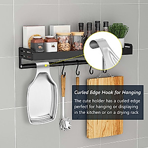 Stainless Steel Spoon Rest for Kitchen Stove Top, Herogo Large Cooking Utensil Spatula Ladle Holder with Square Bottom, Kitchen Accessories for Kitchen Countertop, Heavy Duty, Dishwasher Safe