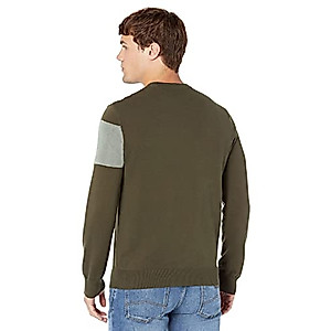 A|X ARMANI EXCHANGE Men's Side Sleeve Contrast Logo Sweater, Rosin, XL