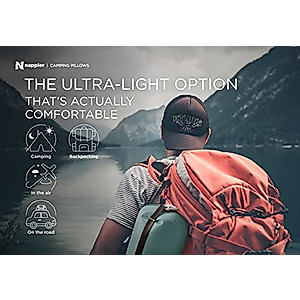 Nappler Small Shredded Memory Foam Pillow for Travel and Camping - Compressible Medium Firm Bed Pillow, Contoured Support, Breathable Cover, Machine Washable, Ideal Backpacking, Airplane and Car