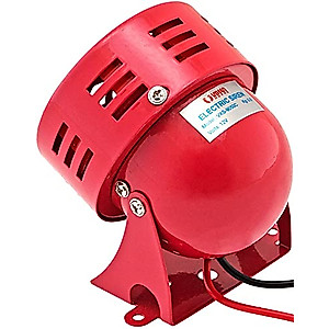 Vixen Horns Loud Electric Motor Driven Horn/Alarm/Siren (Air Raid) Small/Compact Red 12V VXS-9050C