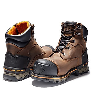 Timberland PRO Men's Boondock 6 Inch Composite Safety Toe Waterproof Industrial Work Boot, Brown, 5