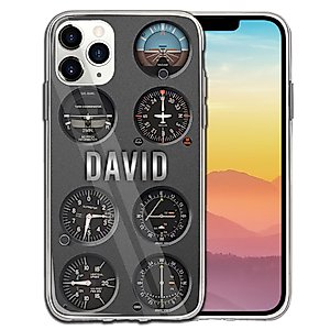 CASEZILY Personalized Pilot Gauges Phone Case Custom Name Aviator I'd Rather be Flying Aviation Compatible with iPhone 15 14 13 12 11 X XS XR 8 Mini Pro Max