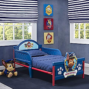Delta Children 3D-Footboard Toddler Bed, Nick Jr. PAW Patrol + Delta Children Twinkle Galaxy Dual Sided Recycled Fiber Core Crib and Toddler Mattress (Bundle)