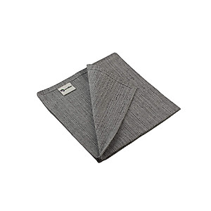Neolino 100% Cotton Premium Quality 20 x 20 Inches Dinner Napkins, Set of 12 Black Chambray Cloth Napkins with Mitered Corners, Durable Hotel Quality, Pre-Washed