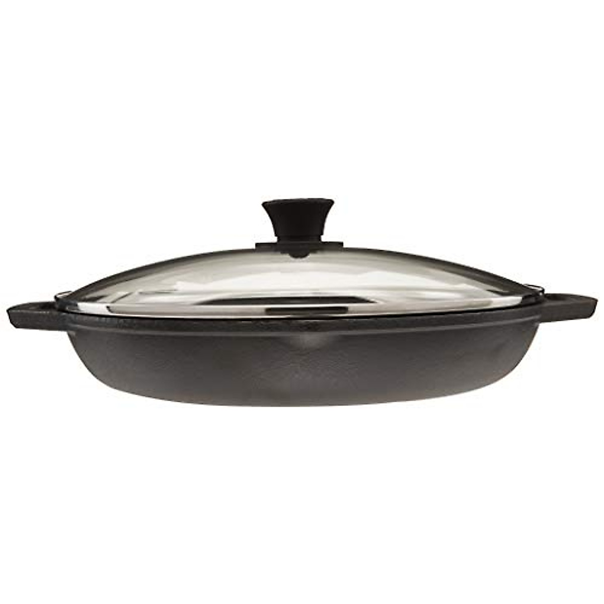 Lodge Seasoned Cast Iron 12 Inch Everyday Pan with Tempered Glass Lid, Black, 1 EA