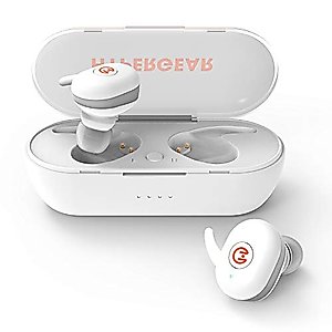 HyperGear Active True Wireless Bluetooth Earbuds + Portable Pocket-Sized Charging Case [Quick Pairing] Noise Cancelling Mic., Built-in Touch Control, HD Stereo Sound, IPX5 Waterproof (White) 15127
