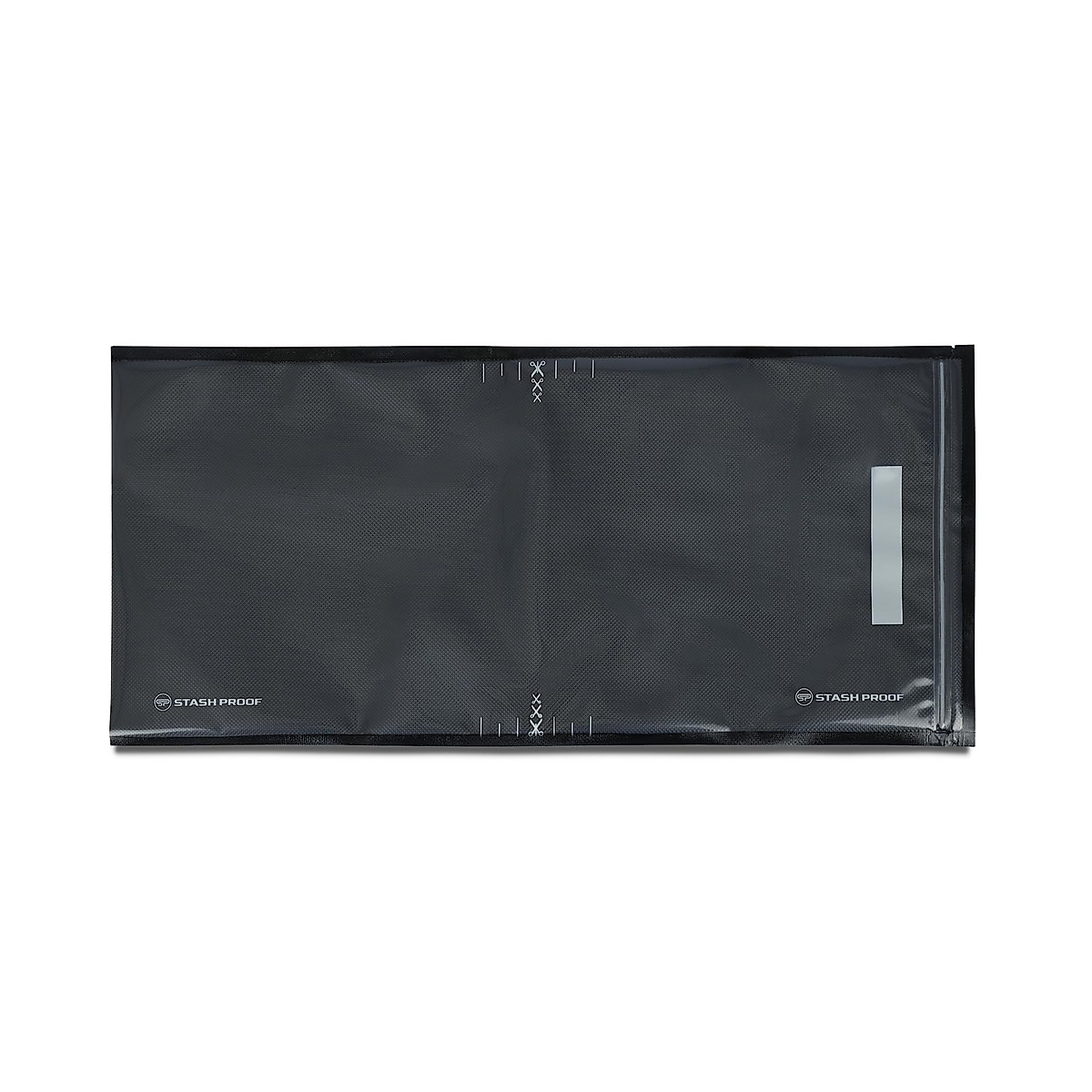 Stash Proof Resealable Zipper Vacuum Seal Bags 11" x 24" (50 Count) 5.5 Mil (Black and Clear) - BPA Free Commerical Grade Food Saver for Storage, Sous Vide, and Meal Prep Sealer Bag