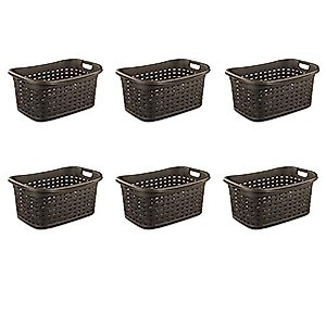 Sterilite 26" Espress Weave Basket (Pack of 6), Espresso