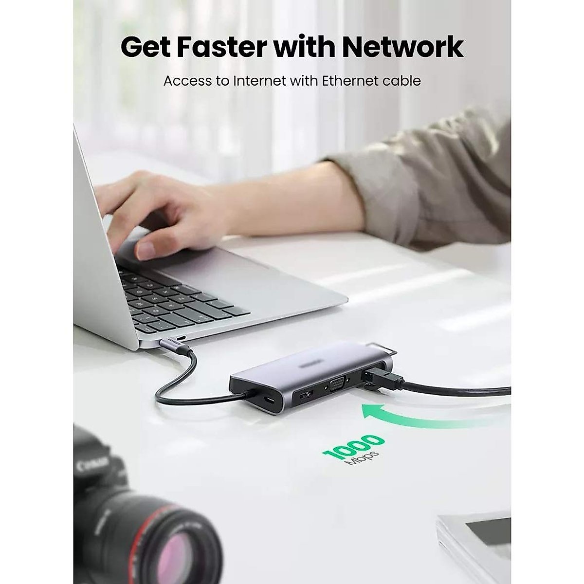 WJCCY USB C Hub 10 in 1 USB Type C to HDMI 4K USB 3.0 VGA PD 3.5mm Full Function Hub