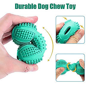 LUKITO Puppy Chew Toys 3 Pack, Durable Dog Chew Toys for Aggressive Chewers, Tough Puppy Teething Toys with Natural Rubber for Small and Medium Dog Teeth Cleaning