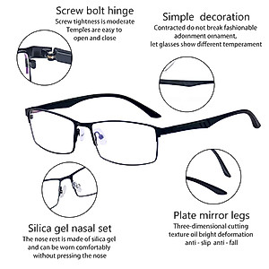 ALWAYSUV Retro Black TR90 Full Frame Nearsighted Myopia Shortsighted Glasses Transparent Lens Distance Glasses For Women/Men (Black, -1.50, x)