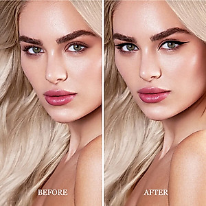 Boobeen 2Pcs Black Eyeliner Stamp - Liquid Eyeliner Winged Stamp Waterproof, Cat Eye Liner Stamp Wingliner for Different Eye Shapes