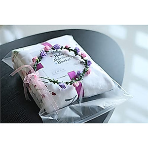 ARUGUMBABY Baby Milestone Blanket Girl - Baby Photo Blanket - Growth Chart Blanket for Baby Girl - 60" x 40" Large (Purple Floral)