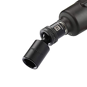 MIXPOWER 10-piece 3/8" Drive Deep Universal Impact Socket Set, 6 Point, Metric, 10-19 mm, Swivel Socket with Flexible Wobble, CR-MO Impact Grade…