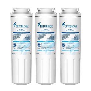 Filterlogic UKF8001 Replacement for EveryDrop Filter 4, Whirlpool EDR4RXD1, Maytag 4396395, UKF8001AXX-200, UKF8001AXX-750, 46-9006, Puriclean II, FMM-2, FL-RF07, Refrigerator Water Filter, Pack of 3