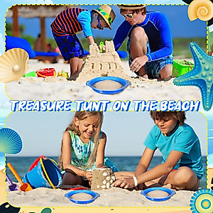 12 Pcs Sand Sifter Plastic Sand Sieve Dirt Sifter Rock Sifter Sand Sifter Sieves Sand Sifting Pan Gift for Kids Girls Boys Finding Treasure Beach Rocks Shells Gardening Digging, Blue, 8.66 Inches