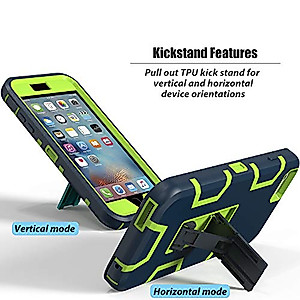 iPhone 6s Plus Case,iPhone 6 Plus Case,Kickstand Case for iPhone 6s Plus, Anti-Scratch Anti-Fingerprint Heavy Duty Protection Shockproof Rugged Cover for 5.5inch iPhone 6s Plus-Navy
