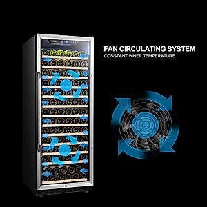 Lanbo Built-in Compressor Wine Chiller Single Zone Wine Cellar Fridge, 149 Bottle