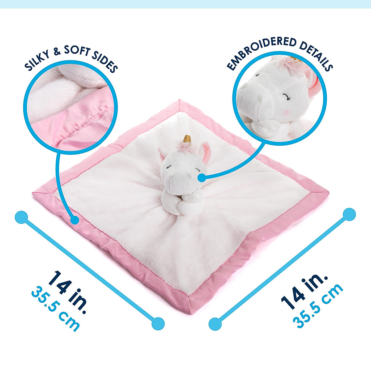 KIDS PREFERRED Unicorn Plush Stuffed Animal Snuggler Blanket